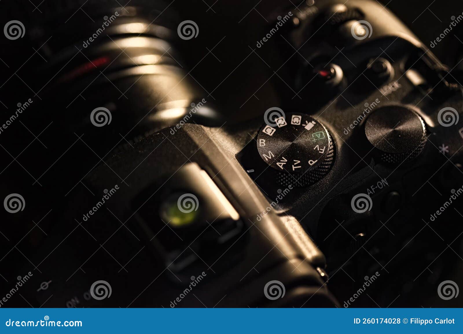 Camera mode selection dial stock photo. Image of mode - 260174028