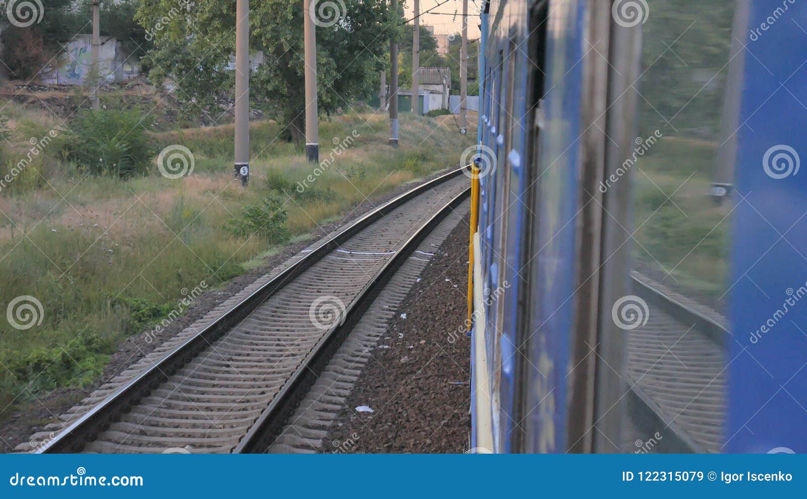 Camera Moves Along Railway, Rails by Night. Seamless Loop. Stock Video ...