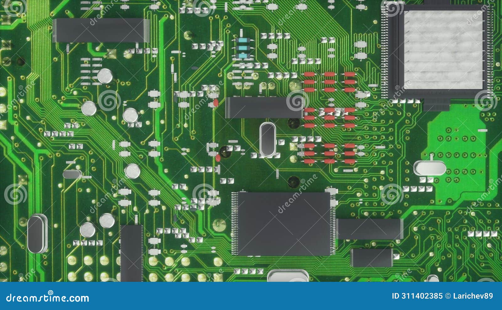 Camera Moves Around Computer Components. Seamless Looping 3D Animation ...