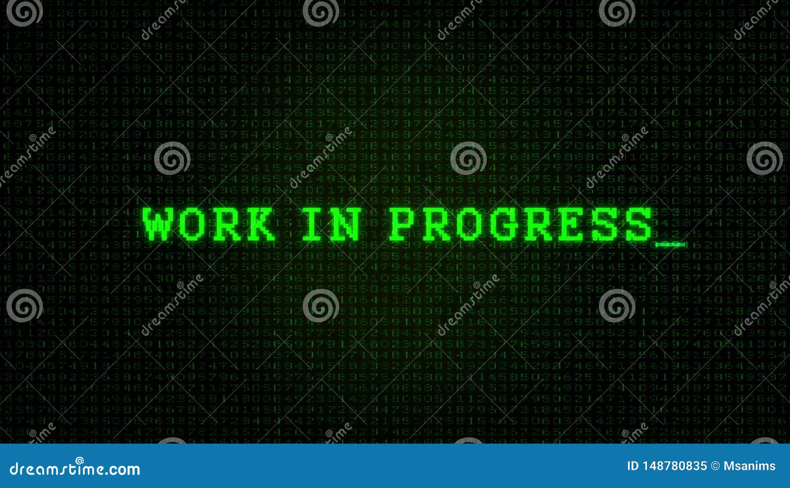 Work in Progress - Digital Data Code Matrix Stock Video - Video of data ...