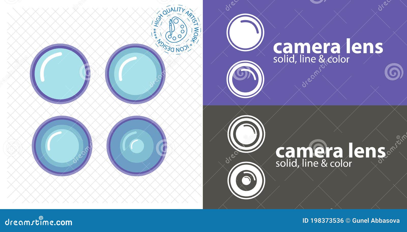 Camera Objective Icon On Transparent. Lens Diafragma Sign. Flat Style ...