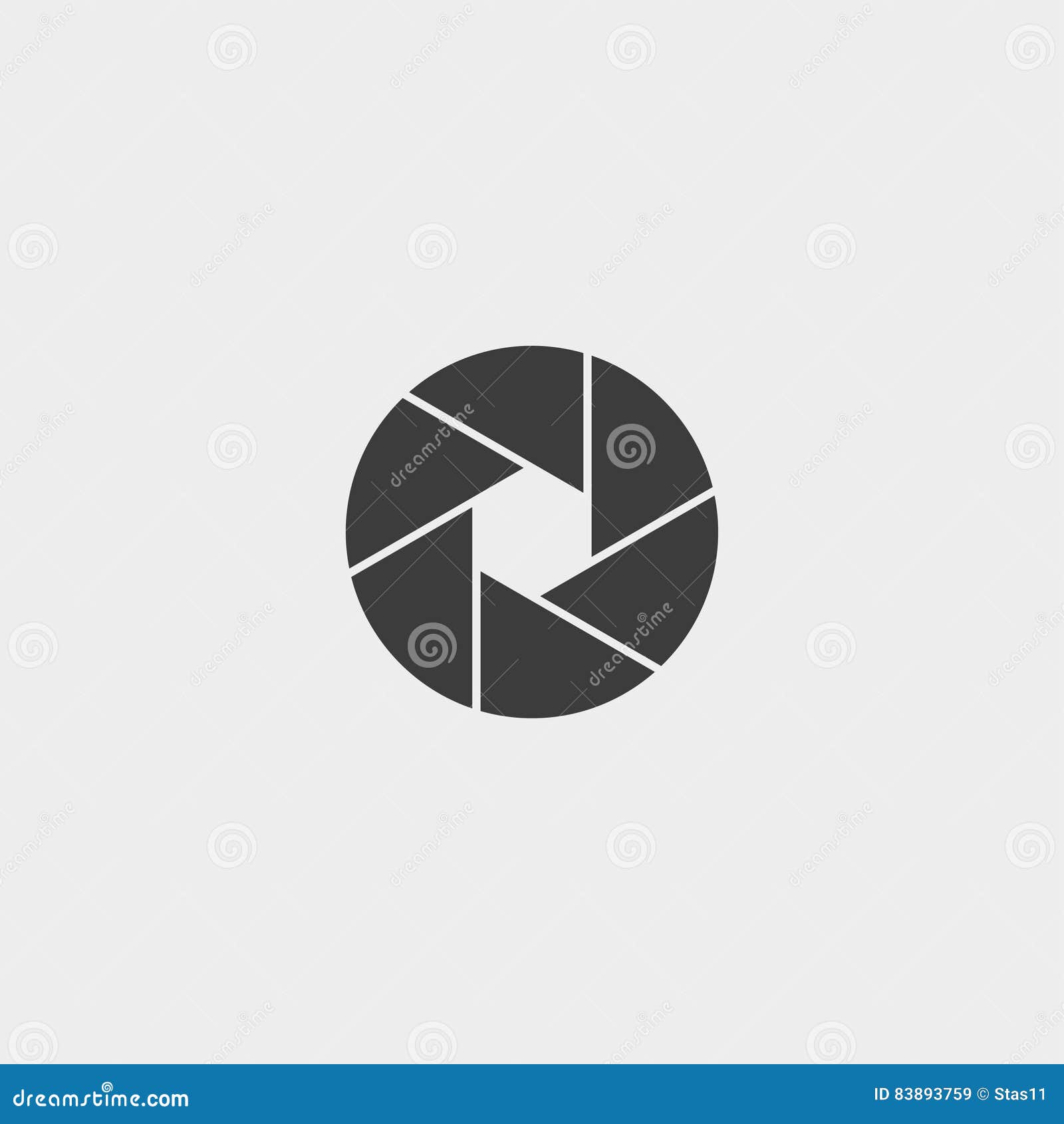 Camera Objective Icon On Transparent. Lens Diafragma Sign. Flat Style ...