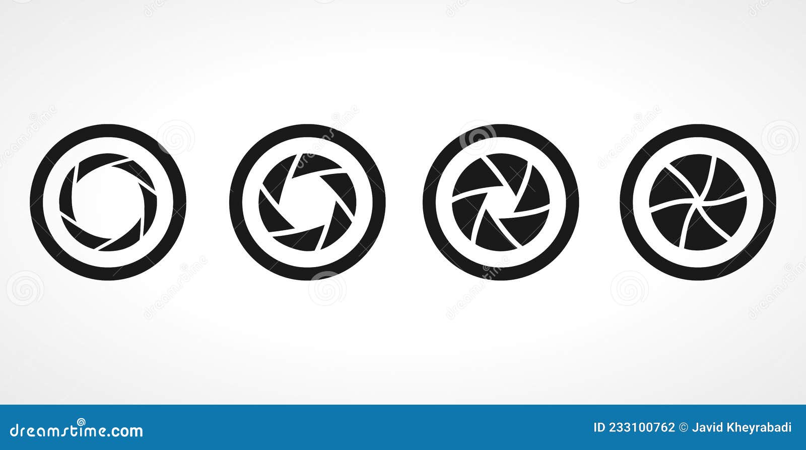 Camera Objective Icon On Transparent. Lens Diafragma Sign. Flat Style ...