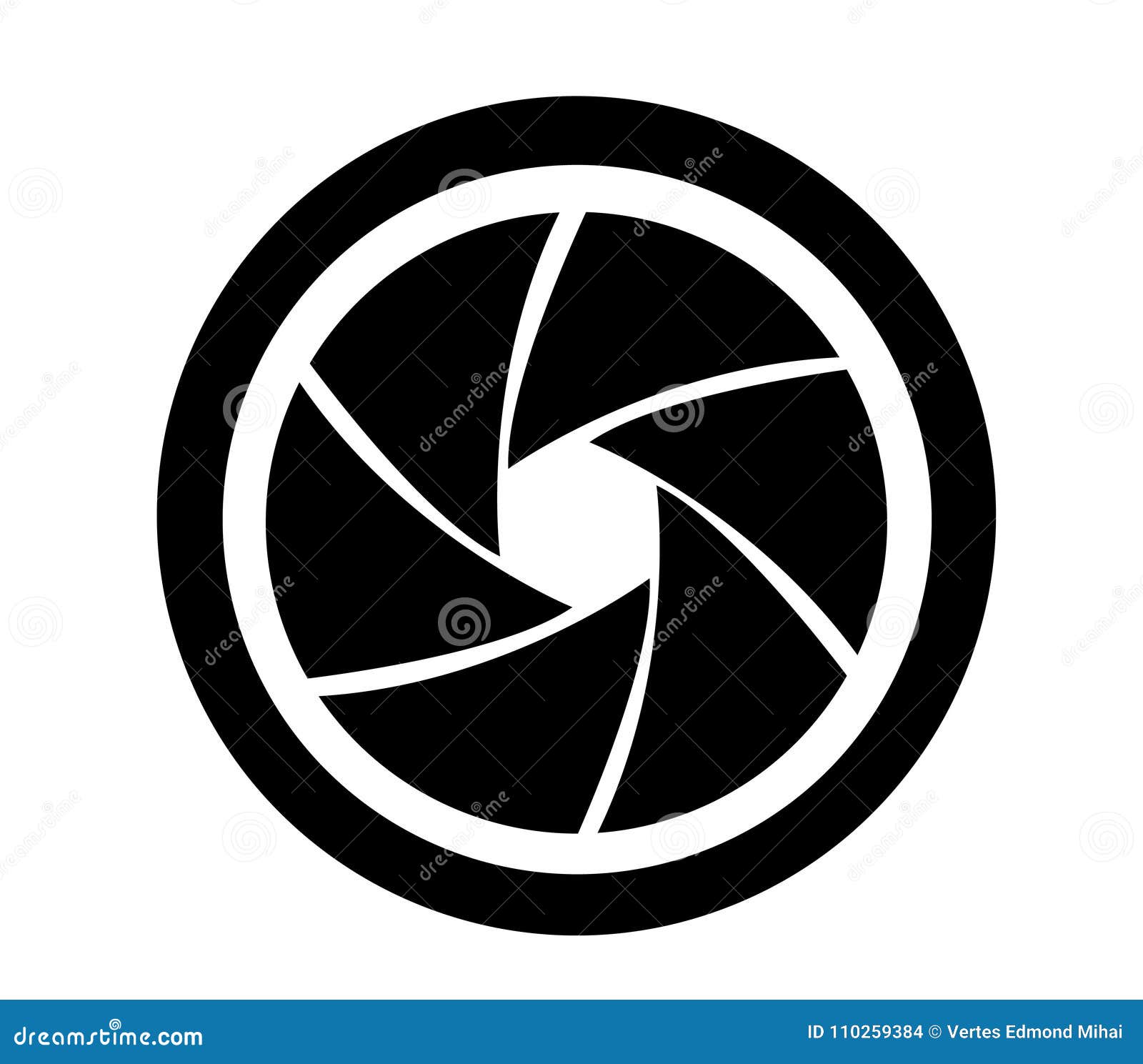Camera Objective Icon On Transparent. Lens Diafragma Sign. Flat Style ...