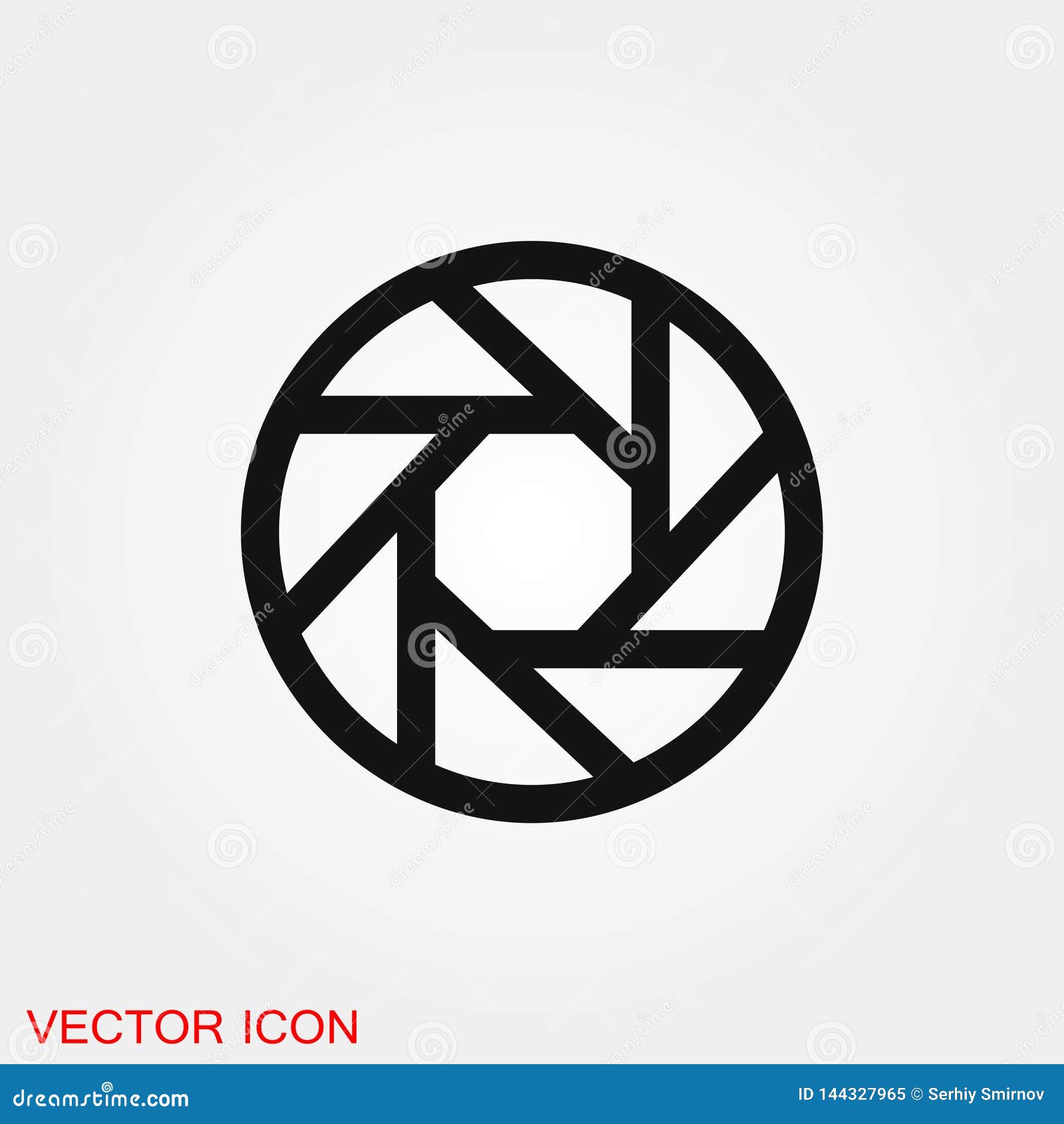 Camera Objective Icon Vector Sign Symbol for Design Stock Illustration ...