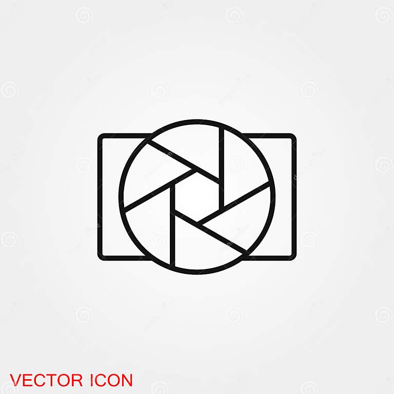 Camera Objective Icon Vector Sign Symbol for Design Stock Illustration ...