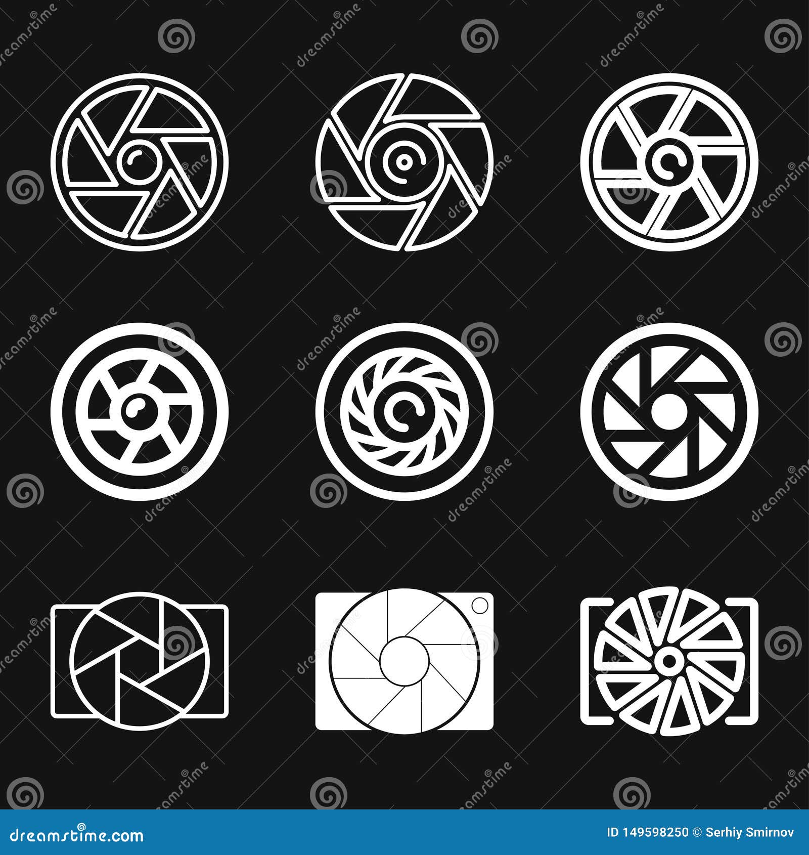 Camera Objective Icon Vector Sign Symbol for Design Stock Illustration ...