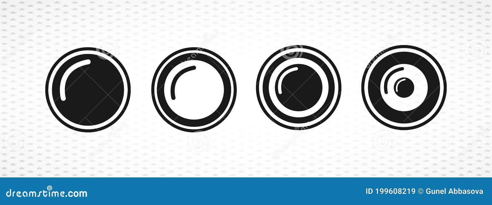 Camera Objective Isolated Solid Icon Stock Vector - Illustration of ...