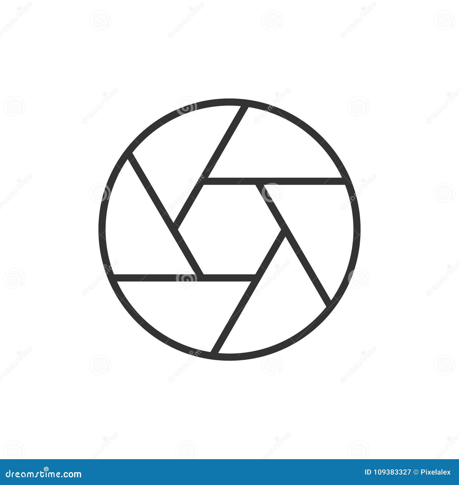 Camera Objective Icon On Transparent. Lens Diafragma Sign. Flat Style ...