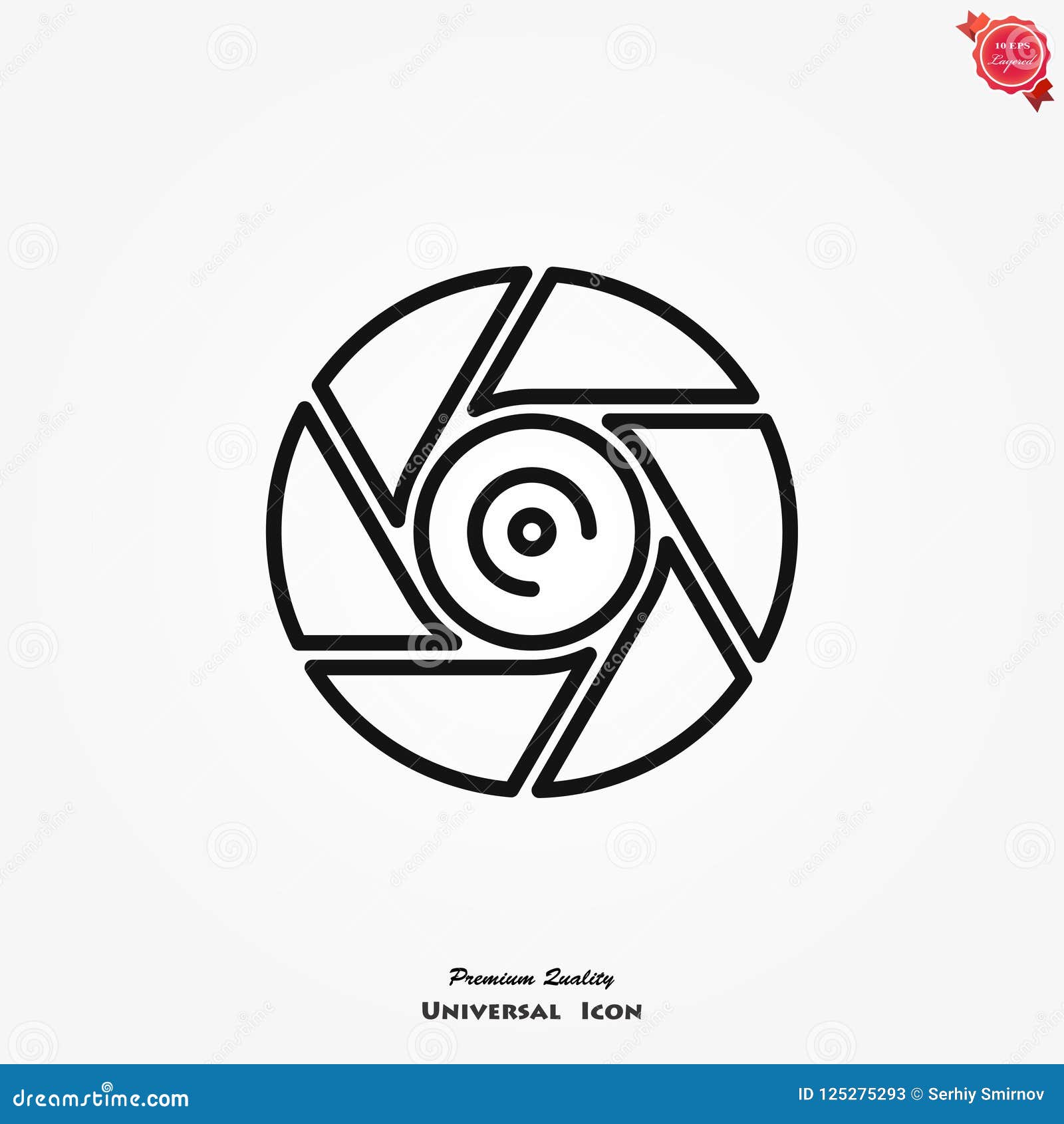 Camera Objective Vector Icon Stock Illustration - Illustration of lens ...