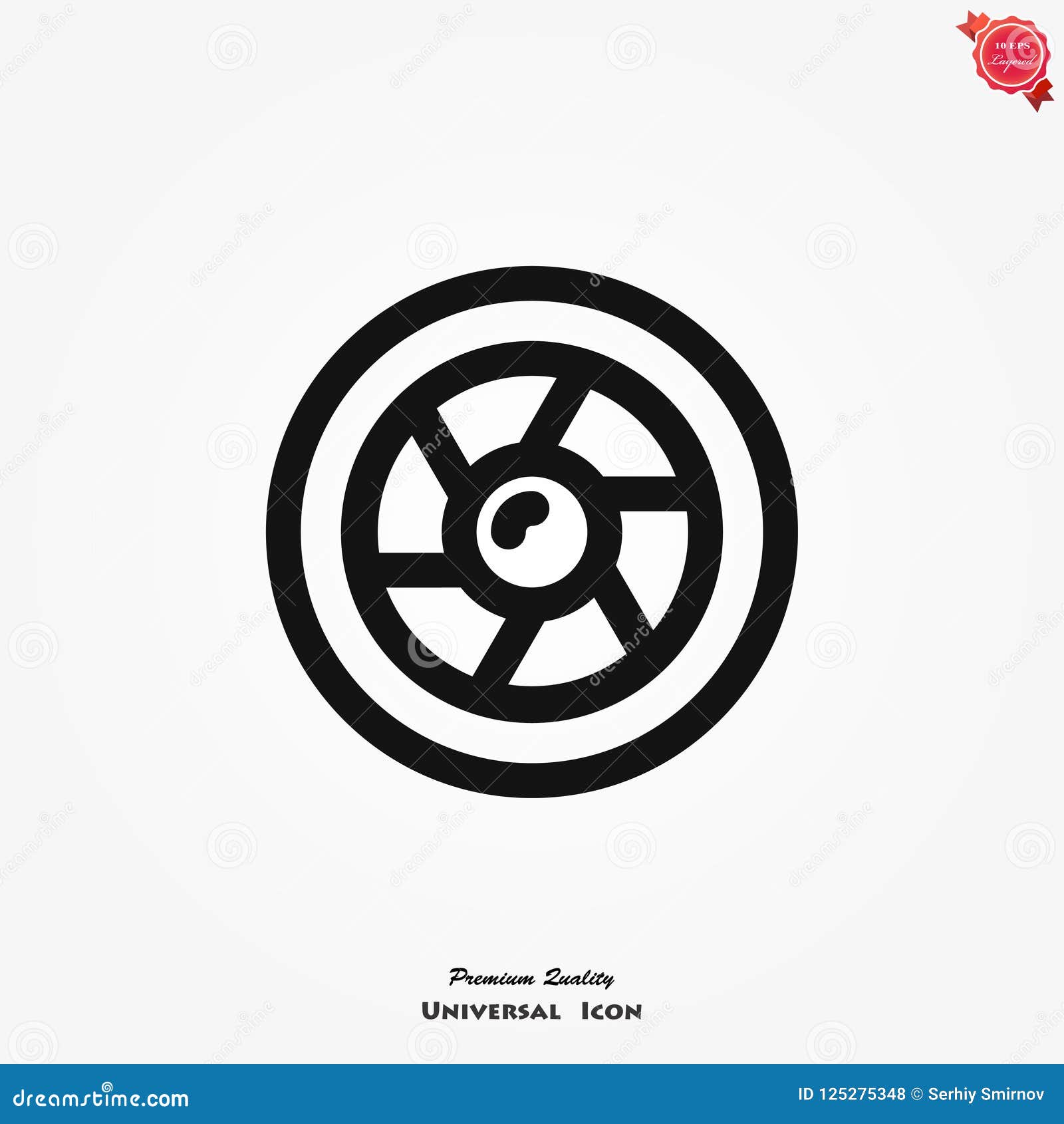 Camera Objective Vector Icon Stock Illustration - Illustration of lens ...