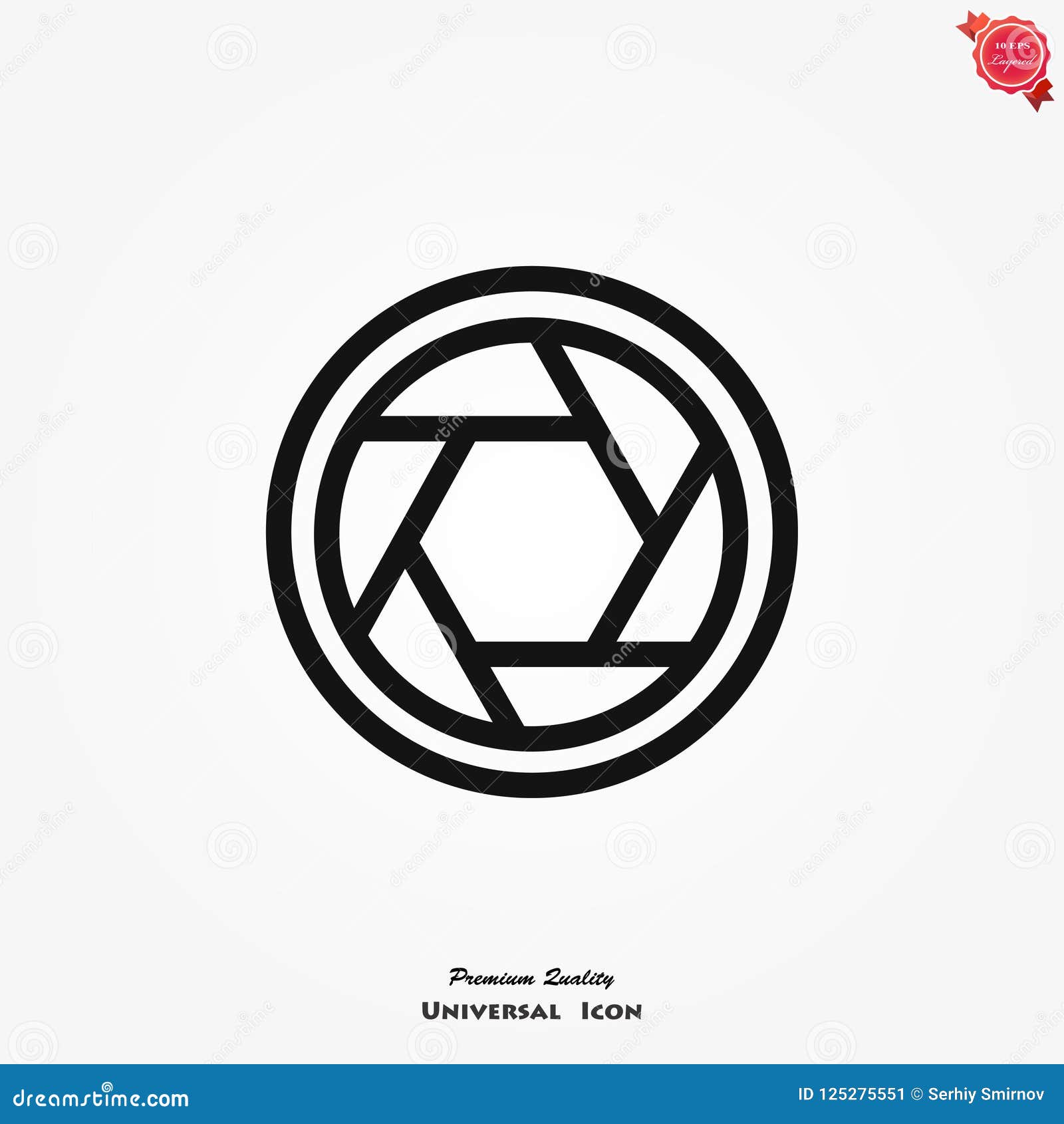 Camera Objective Vector Icon Stock Illustration - Illustration of video ...