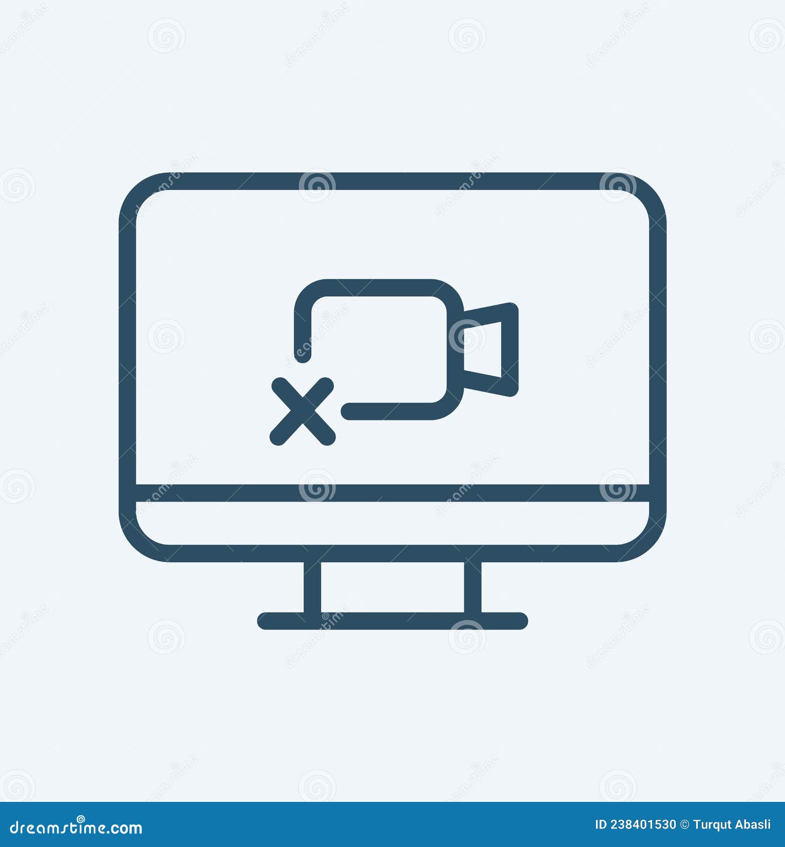 Camera Off Icon. Thin Linear Camera Off Outline Icon Isolated on White ...