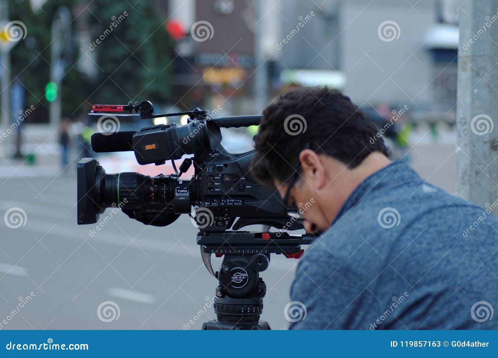 Camera operator editorial stock photo. Image of operator - 119857163