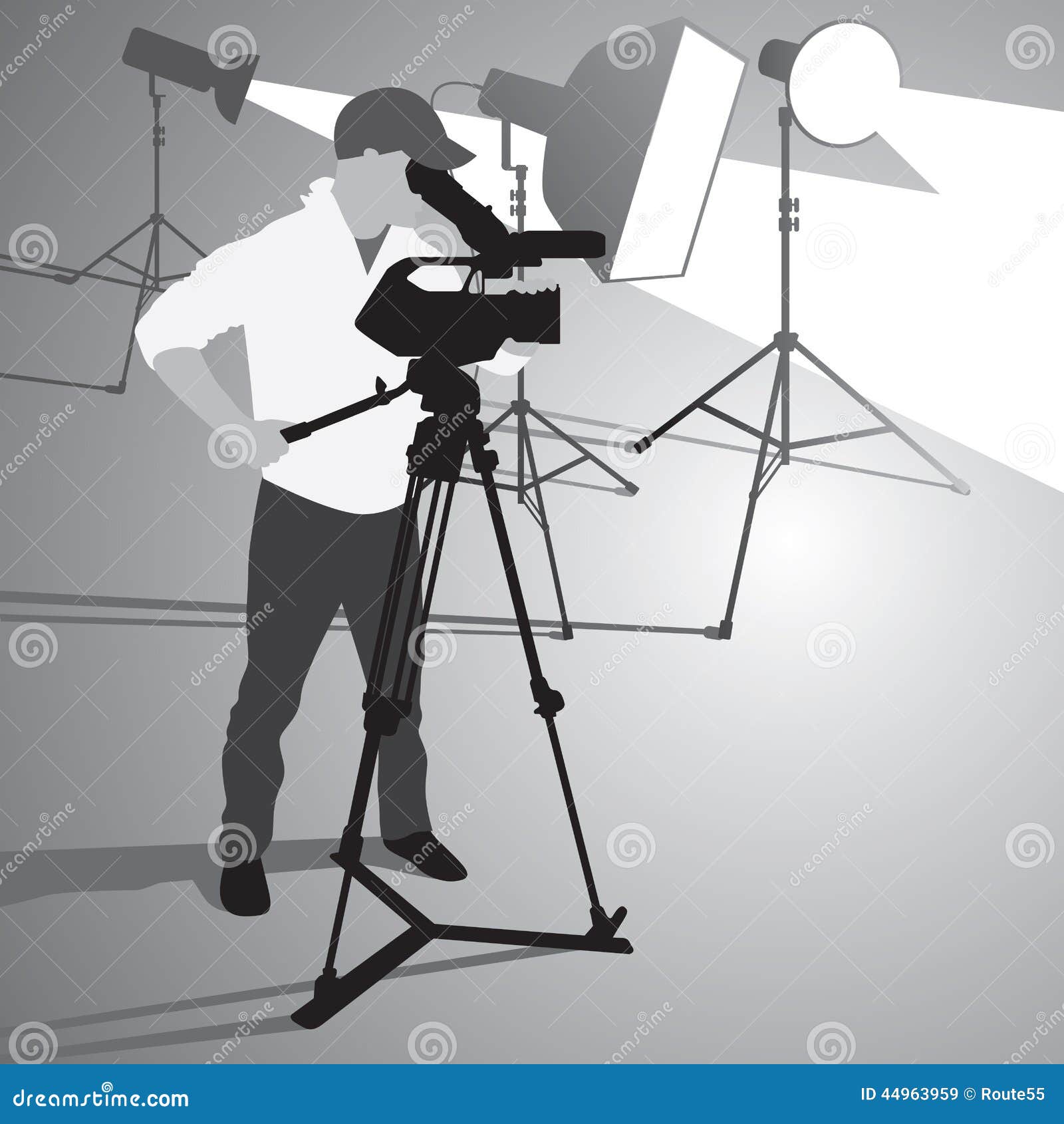 Camera operator stock vector. Illustration of entertainment - 44963959
