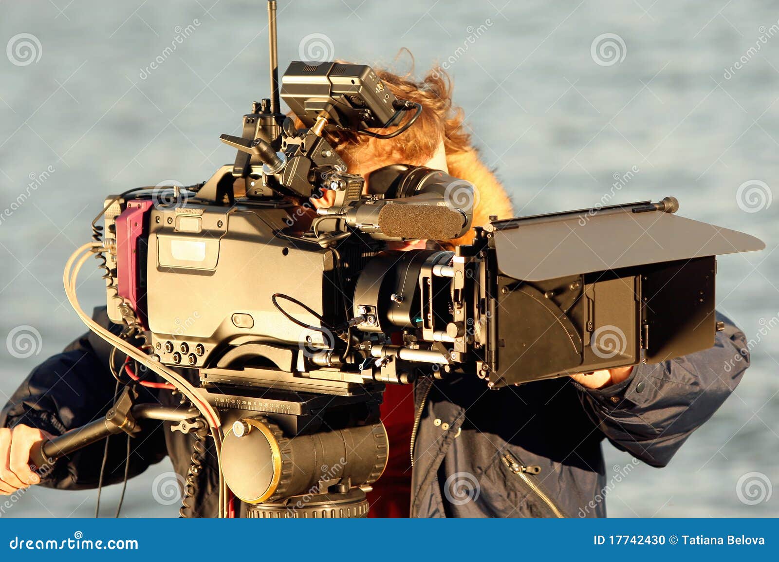 Camera operator at work stock photo. Image of professional - 17742430