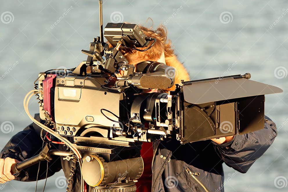 Camera operator at work stock photo. Image of professional - 17742430
