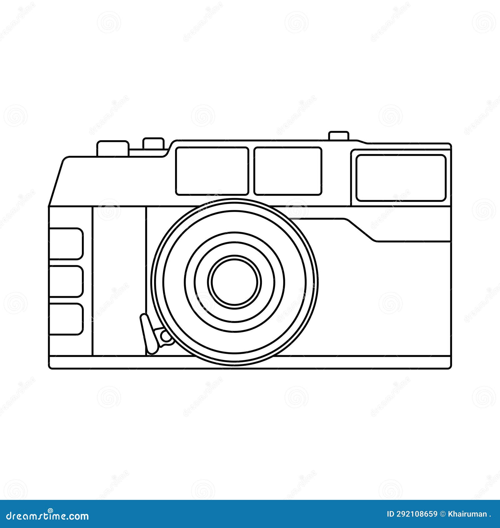 Camera Outline Icon Illustration on White Background Stock Vector ...