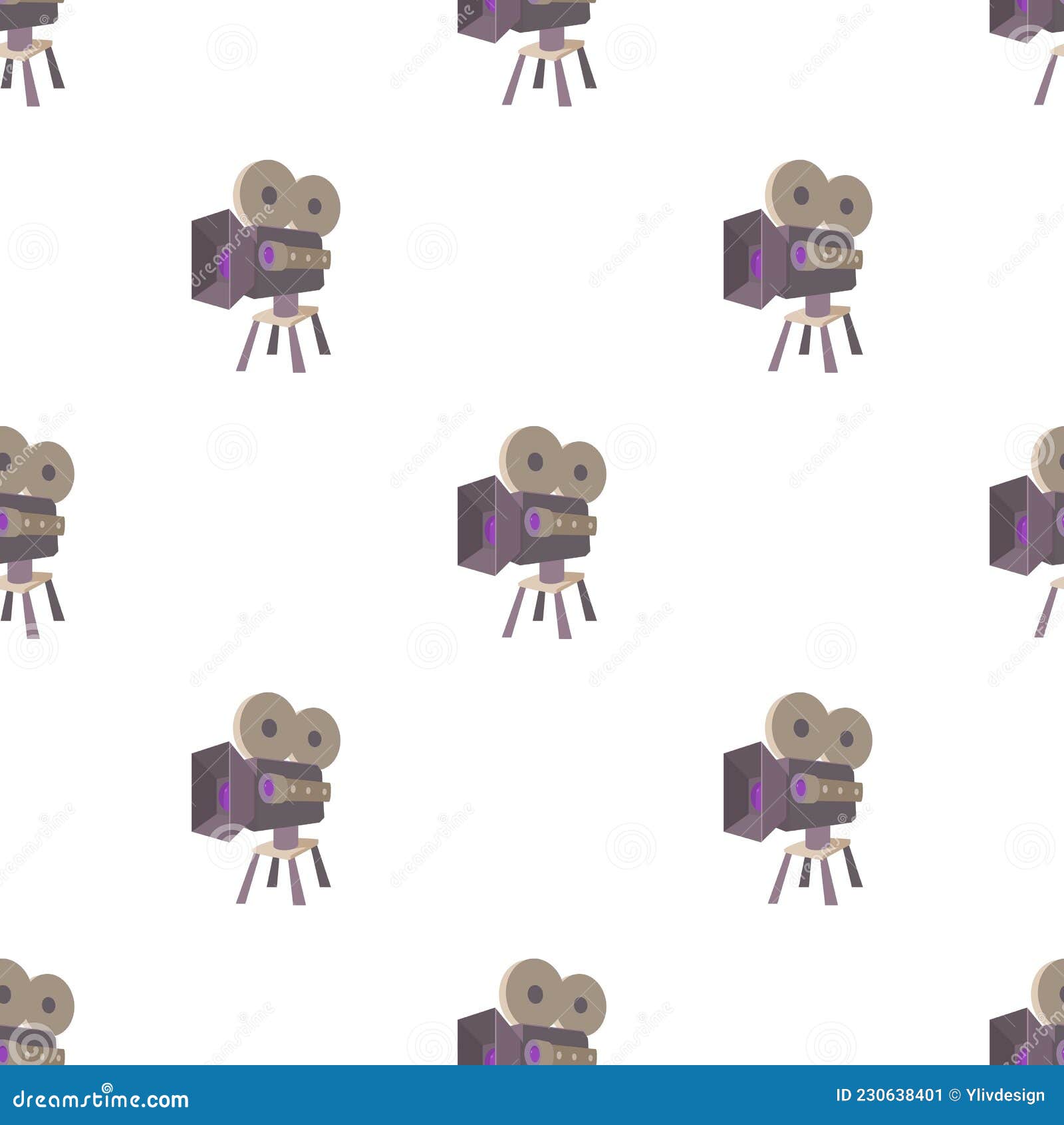 Camera Pattern Seamless Vector Stock Vector - Illustration of ...