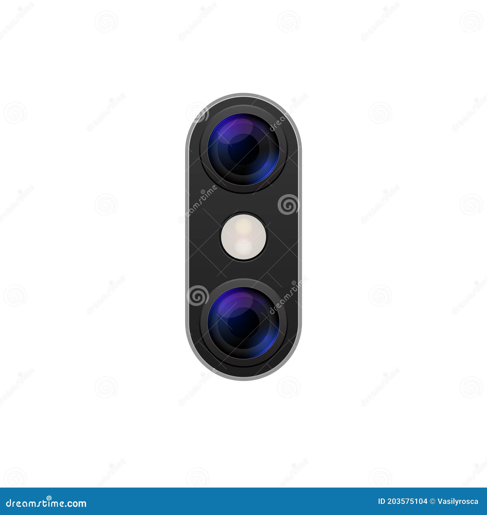 Camera Phone Lens Mobile 3d Vector Icon. Smart Phone Camera Lense Back ...