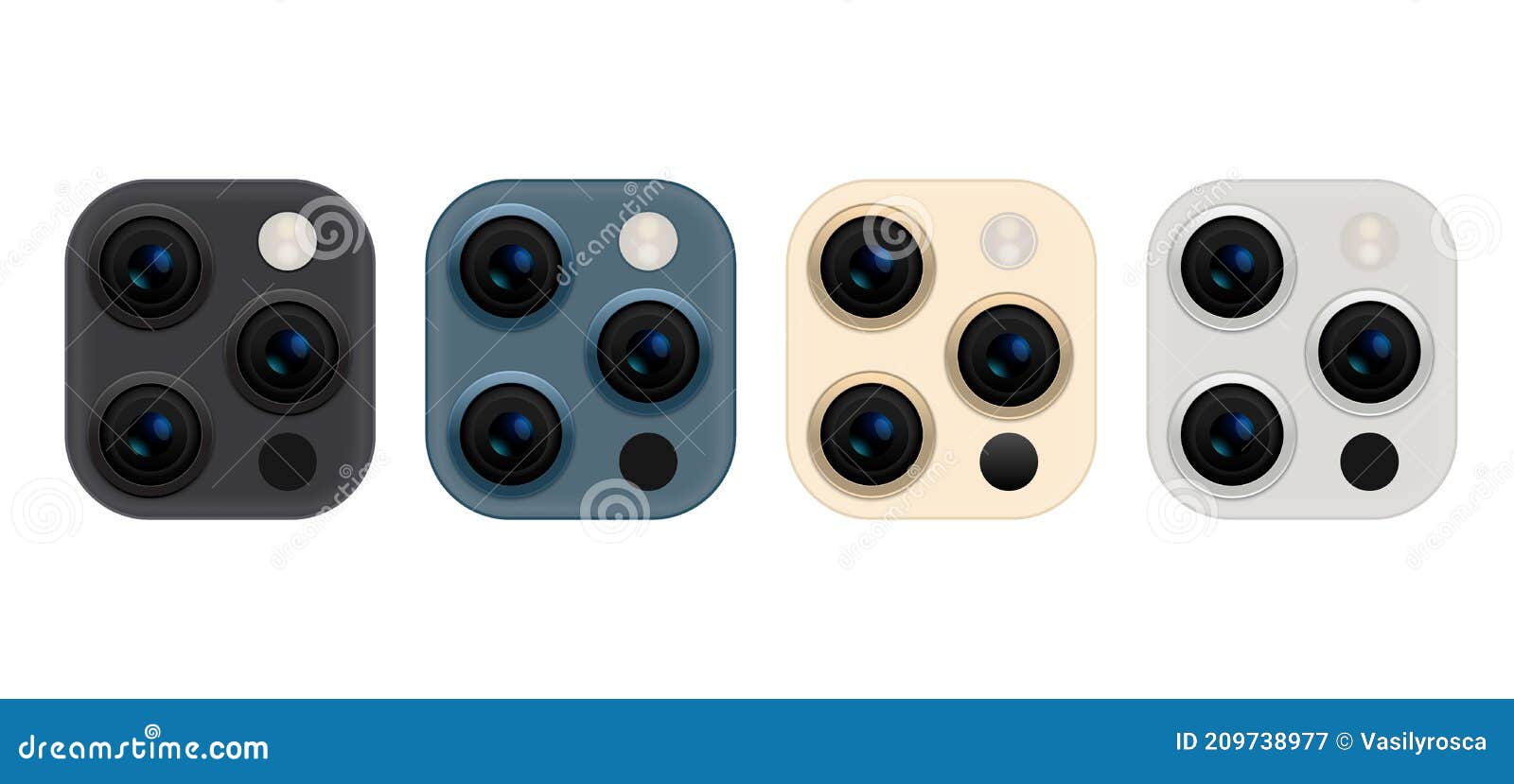 Camera Phone Lens Mobile 3d Vector Icon. Smart Phone Camera Lense Back ...