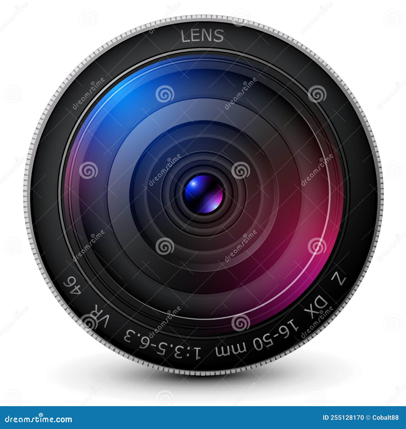 Camera photo lens 3D icon stock vector. Illustration of symbol - 255128170