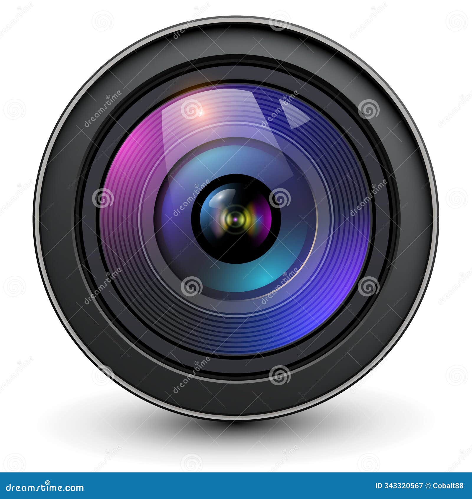 Camera photo lens, 3d icon stock illustration. Illustration of shot ...