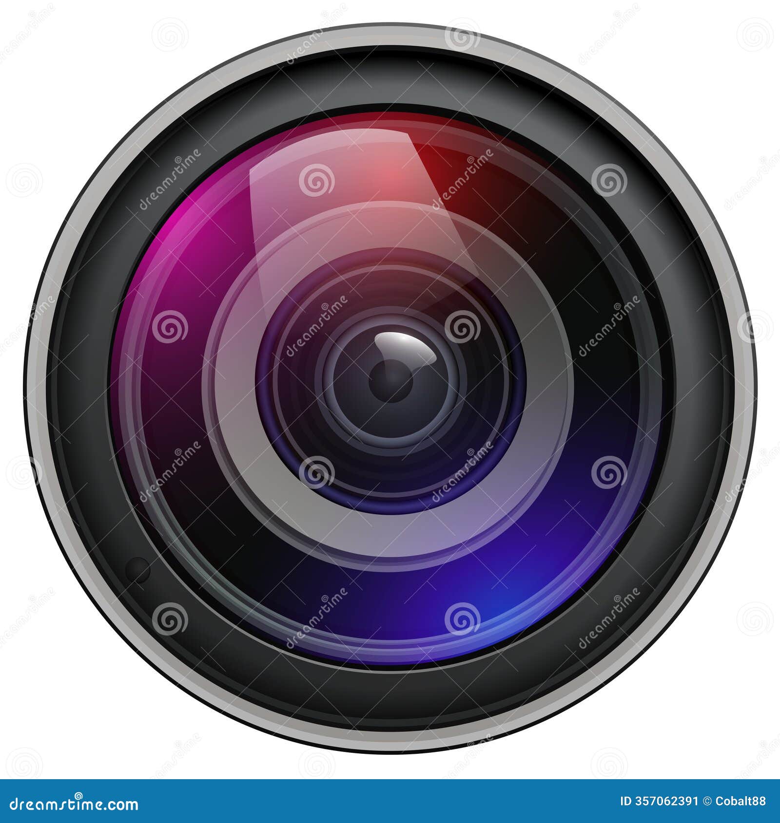 Camera photo lens, 3d icon stock vector. Illustration of technology ...