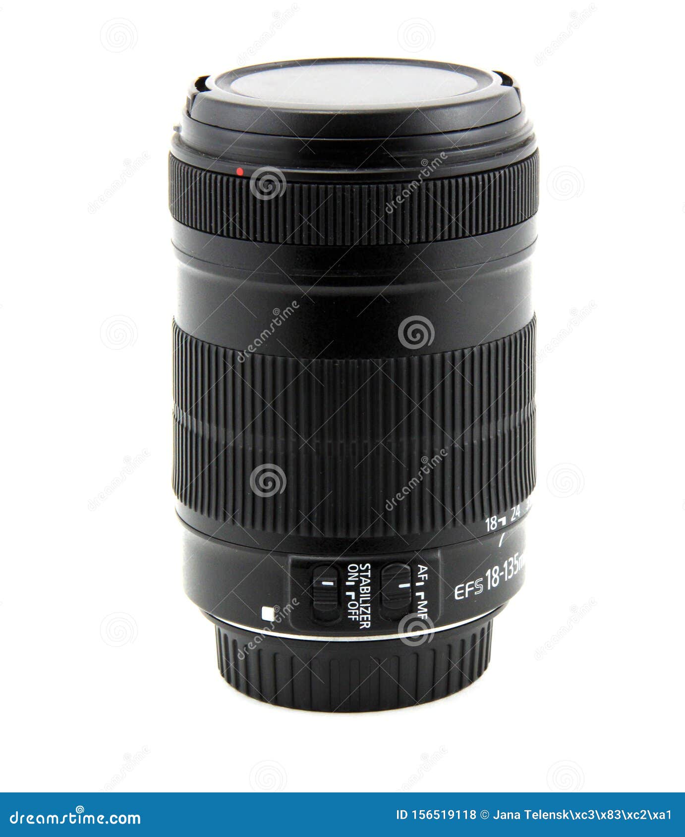 Camera Photo Lens Isolated on White Background. it is a Wide-angle Lens ...