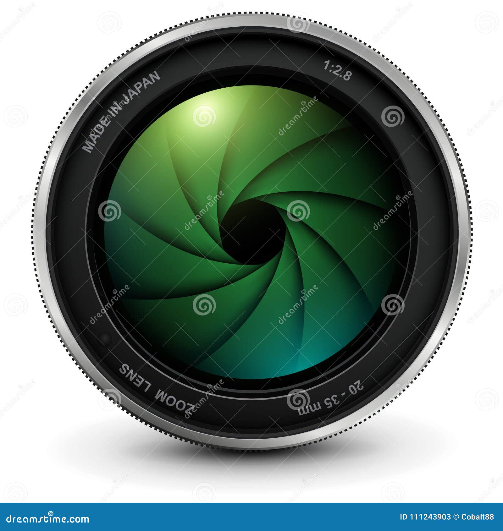 Camera Photo Lens with Shutter Stock Vector - Illustration of device ...