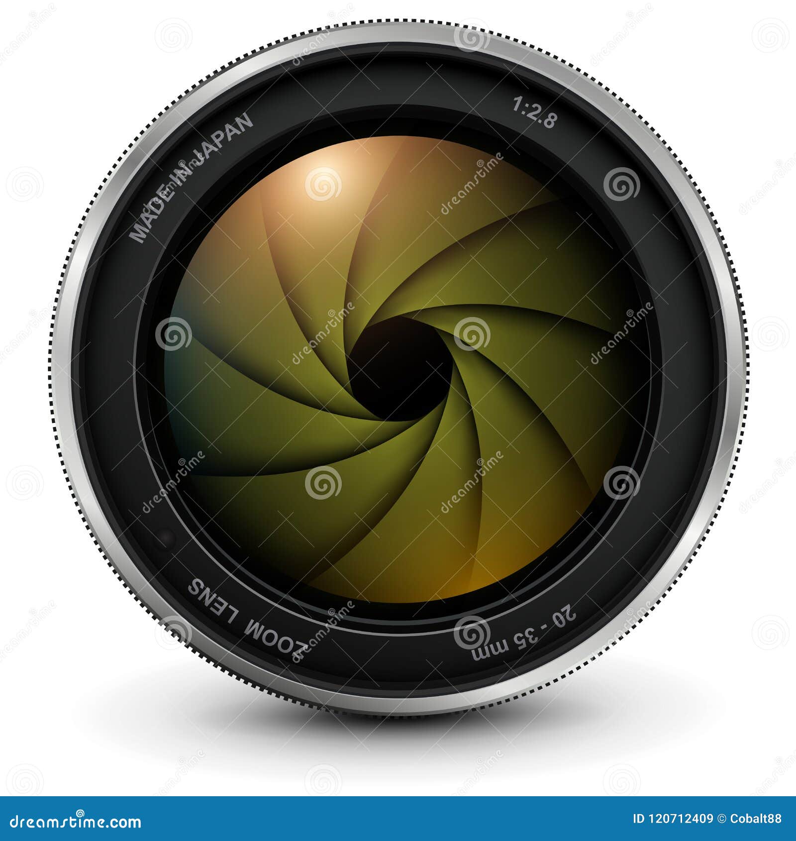 Camera Photo Lens with Shutter Stock Vector - Illustration of equipment ...