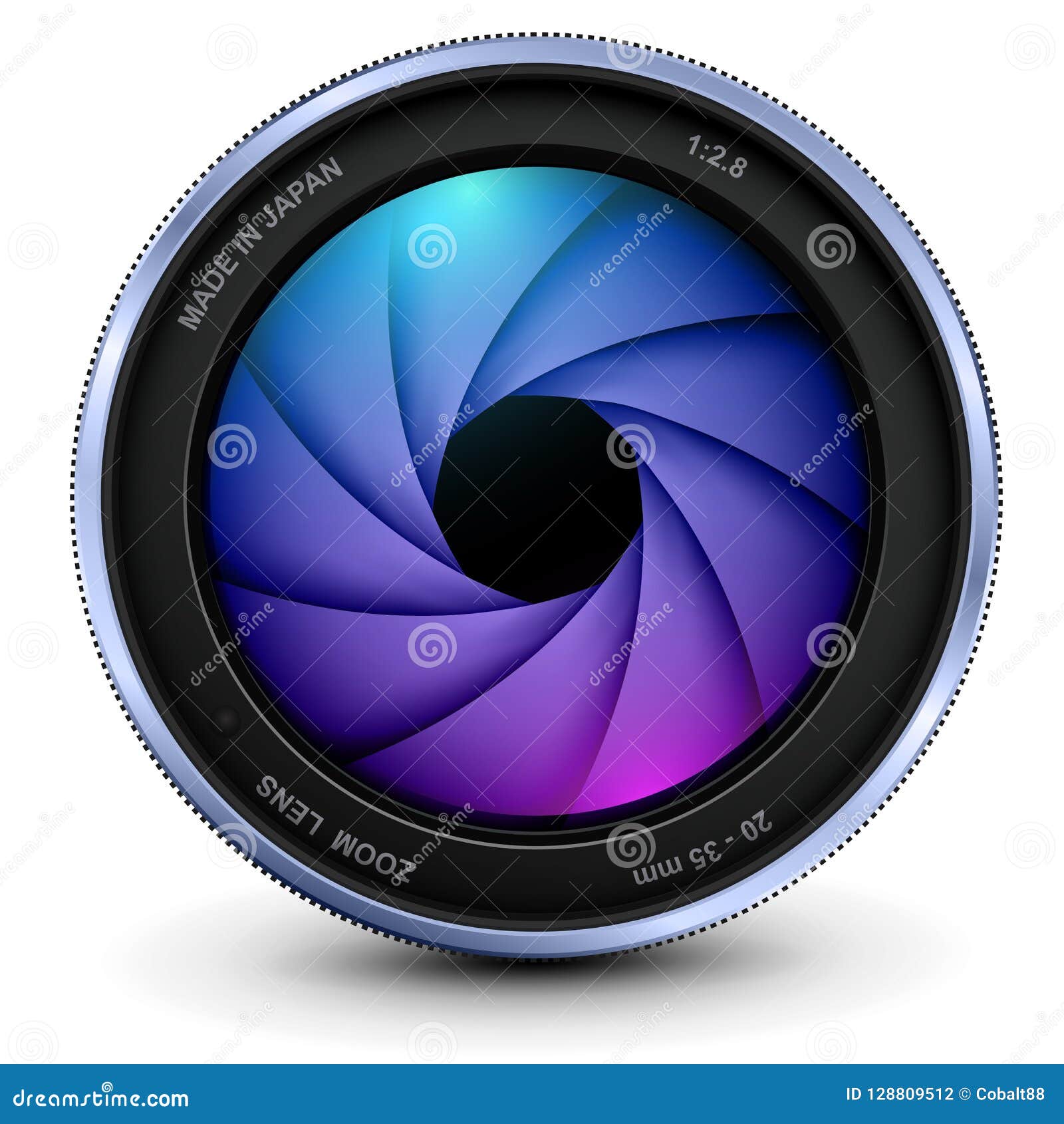 Camera Photo Lens with Shutter Stock Vector - Illustration of focus ...