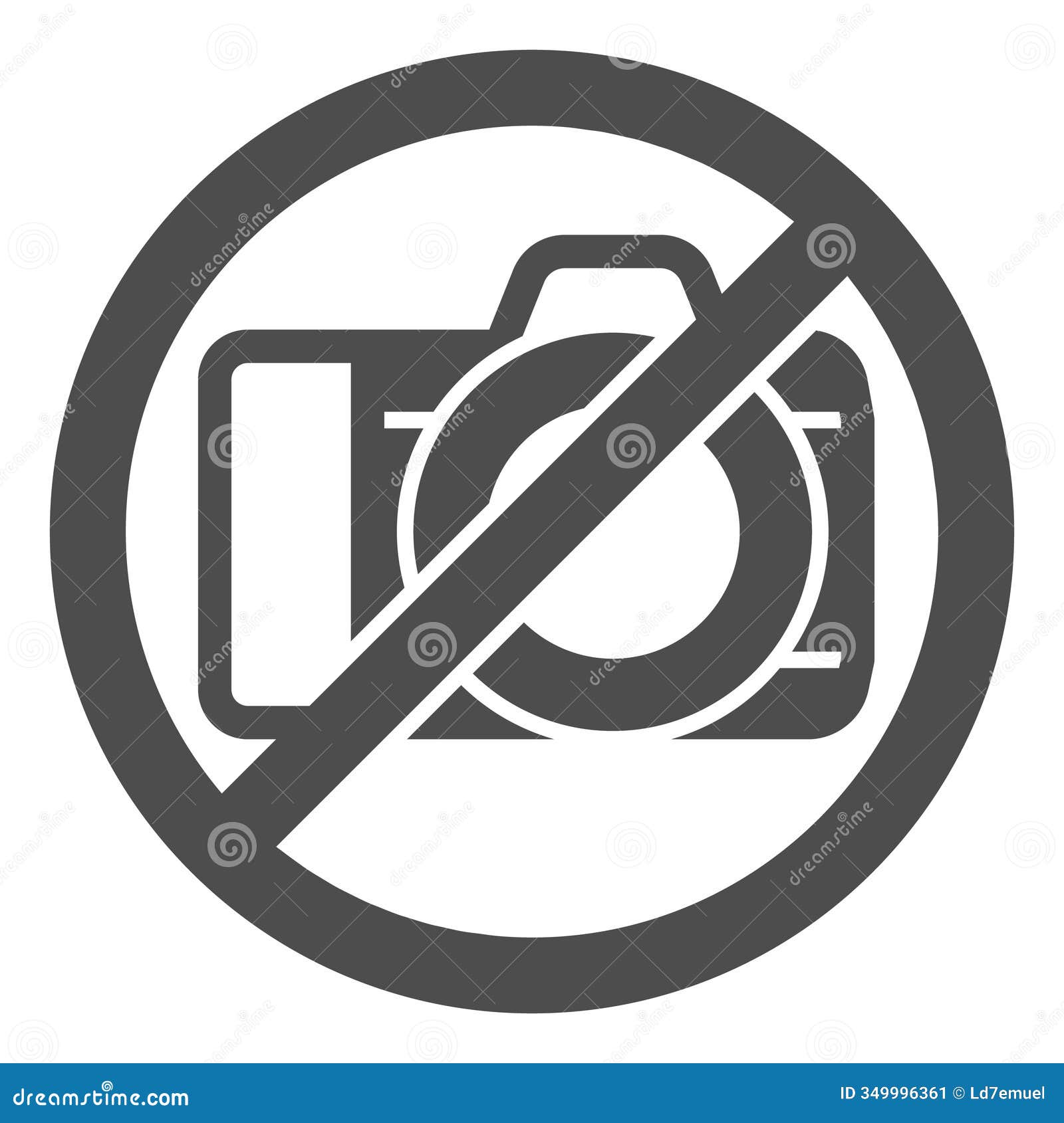 Camera for Photography Ban Solid Icon, Prohibited Elements Concept ...