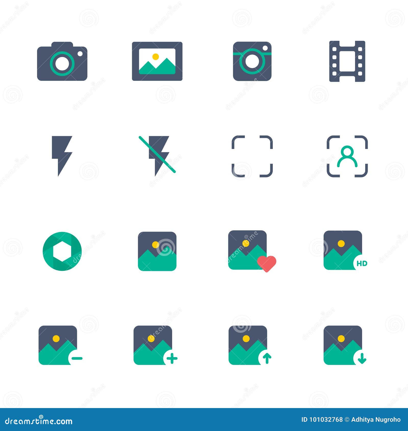 Camera and Photography Icons Stock Vector - Illustration of collection ...