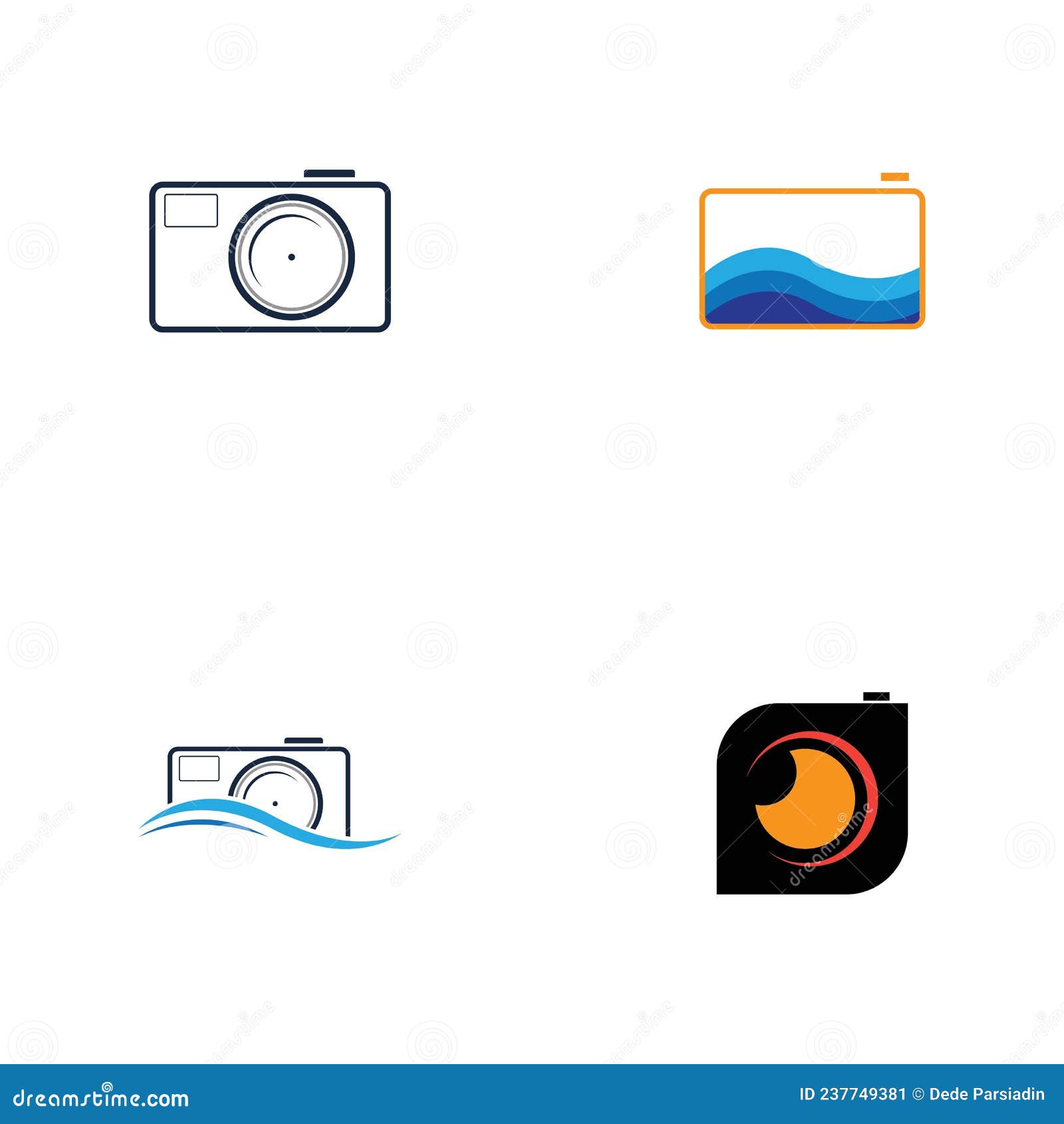 Camera Photography Logo Icon Vector Design Template Stock Vector ...