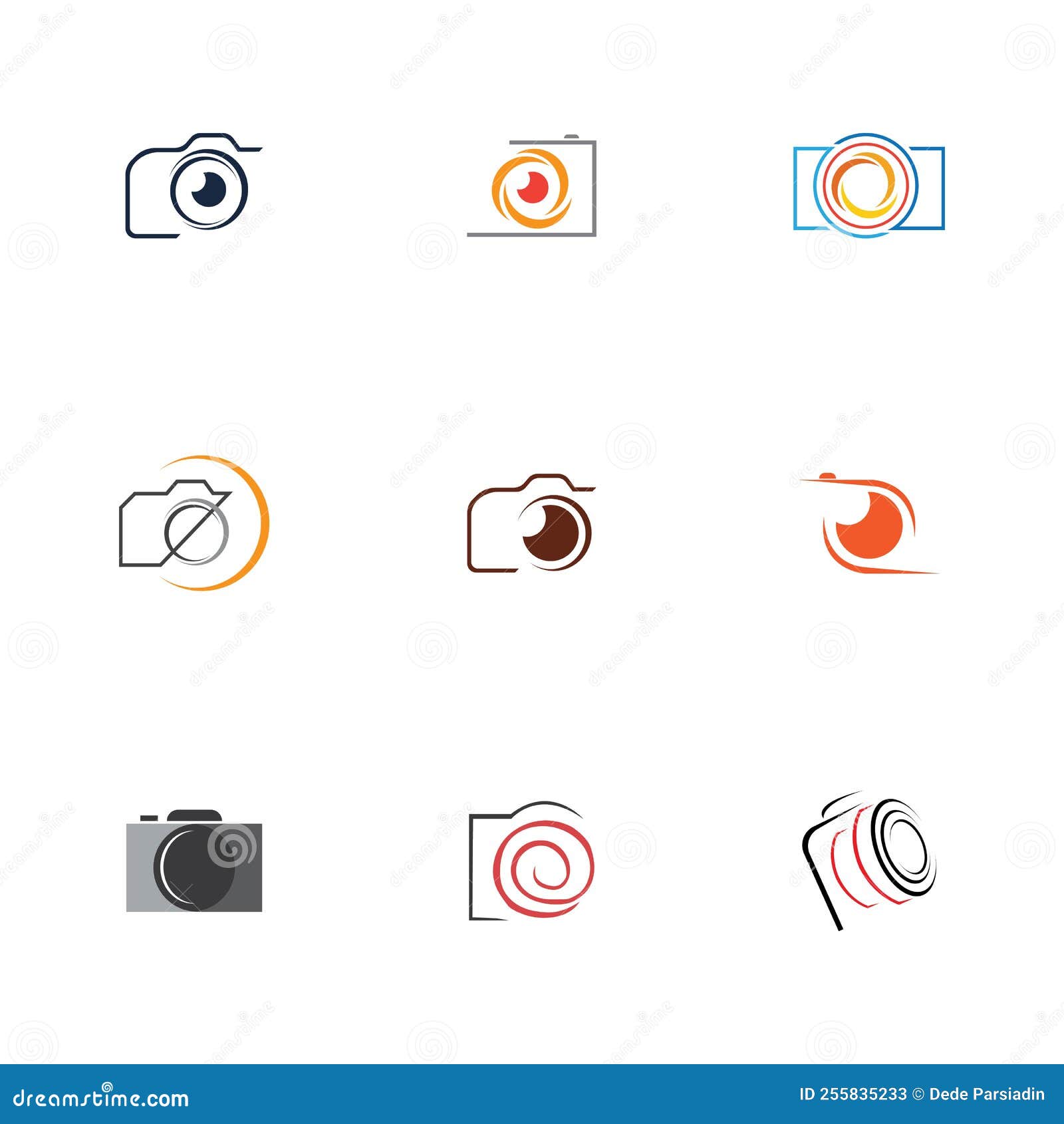 Camera Photography Logo Icon Vector Design Template Stock Illustration ...
