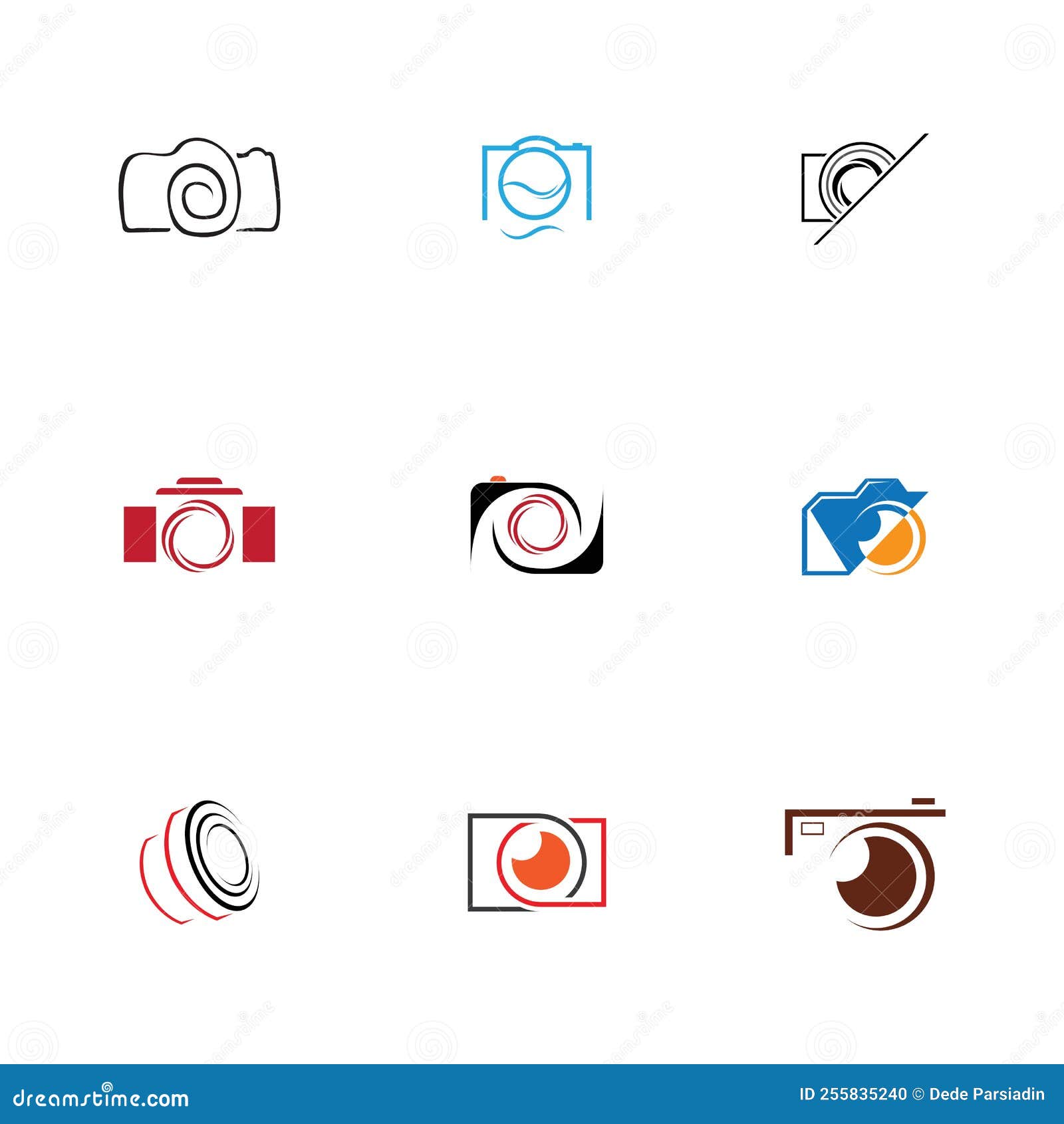 Camera Photography Logo Icon Vector Design Template Stock Illustration ...