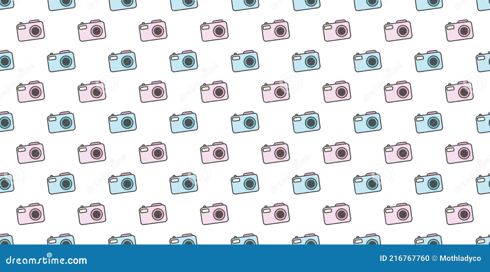 Camera, Photography Seamless Repeat Pattern Vector Background Stock ...