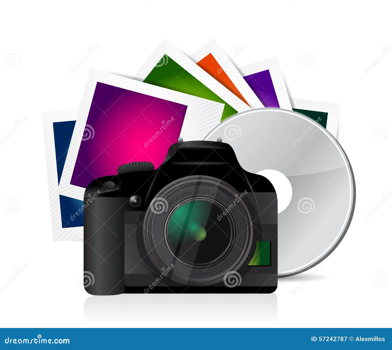 Camera Photos and Cd Illustration Design Stock Illustration ...