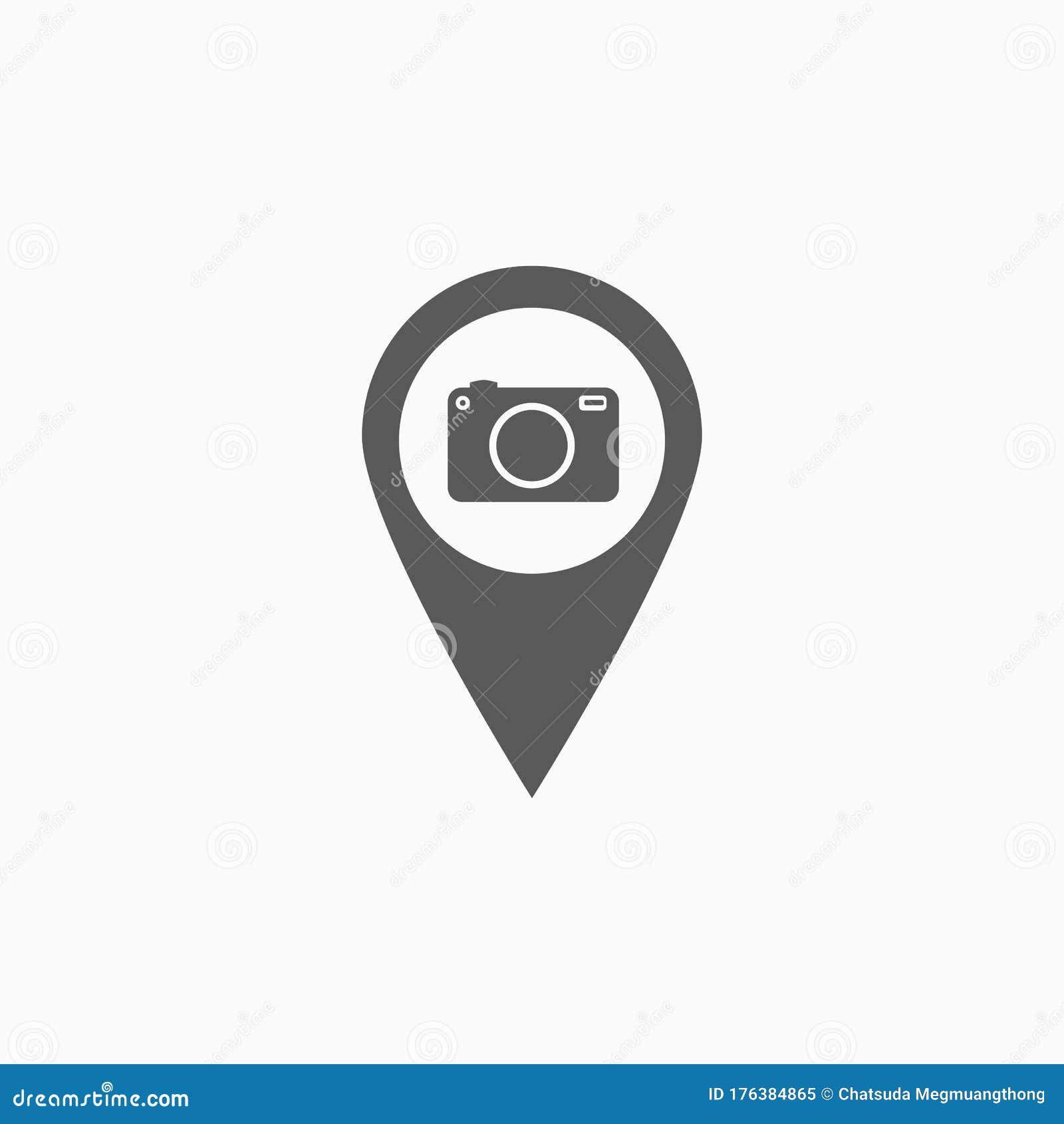 Camera Pin Icon, Map, Pin, Direction, Location, Photo Stock Vector ...