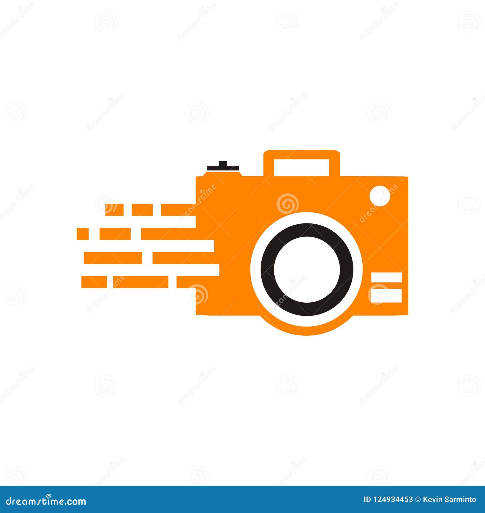 Camera pixel logo stock vector. Illustration of cinema - 124934453