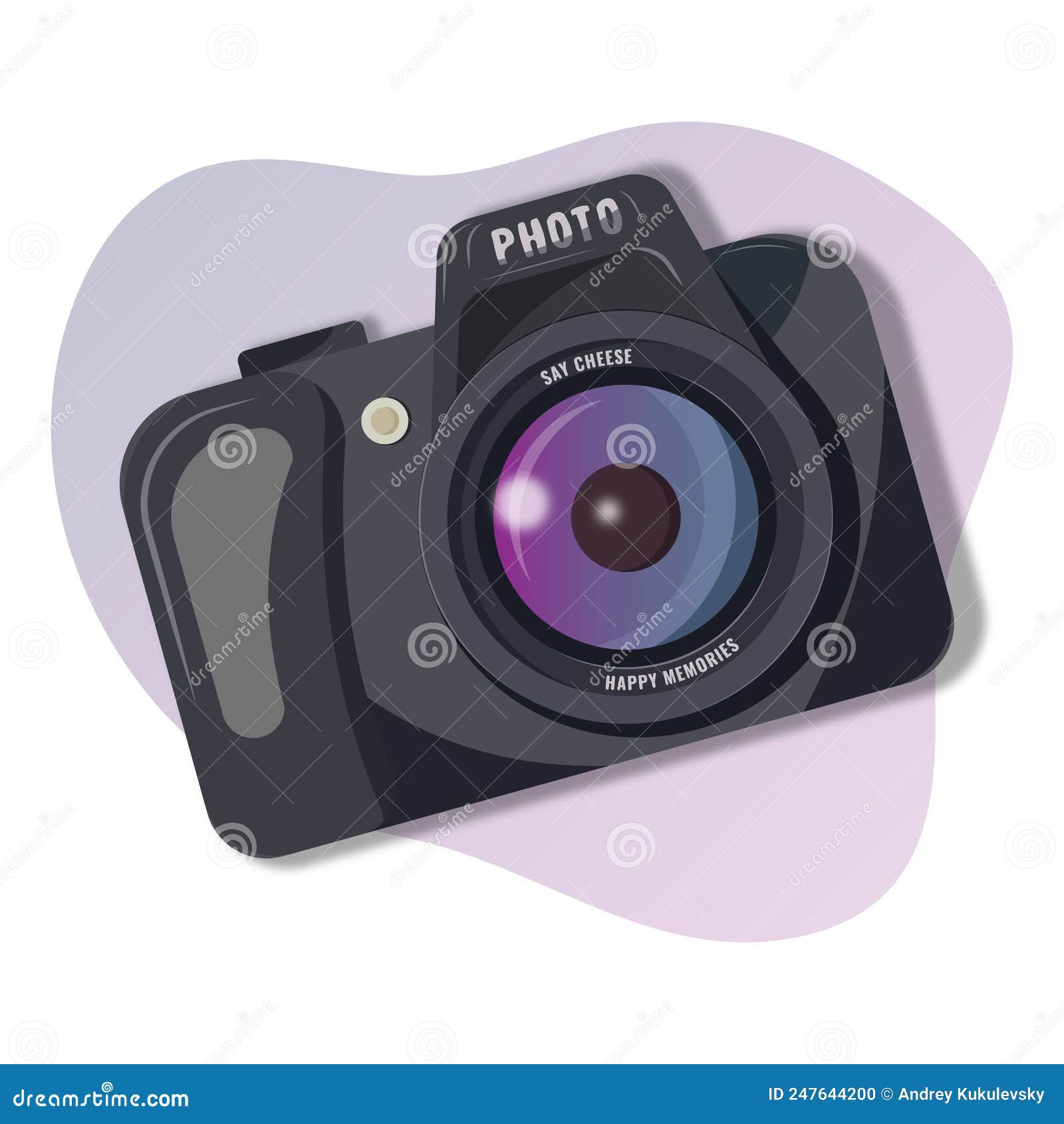 Camera, Professional Stylish Camera. Vector Illustration. Stock Vector ...