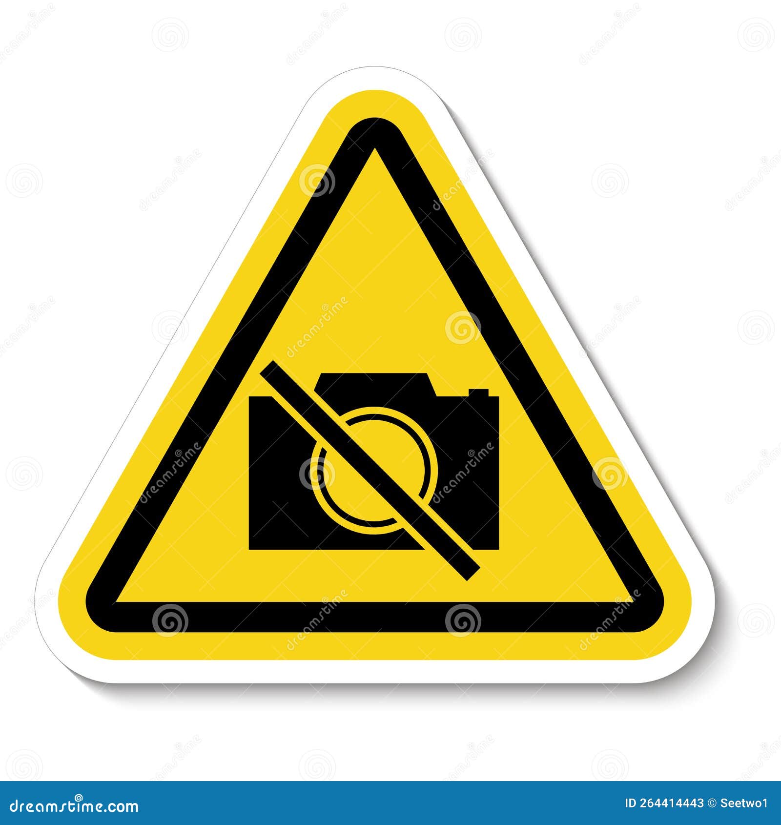 Camera Prohibited Sign on White Background Stock Vector - Illustration ...