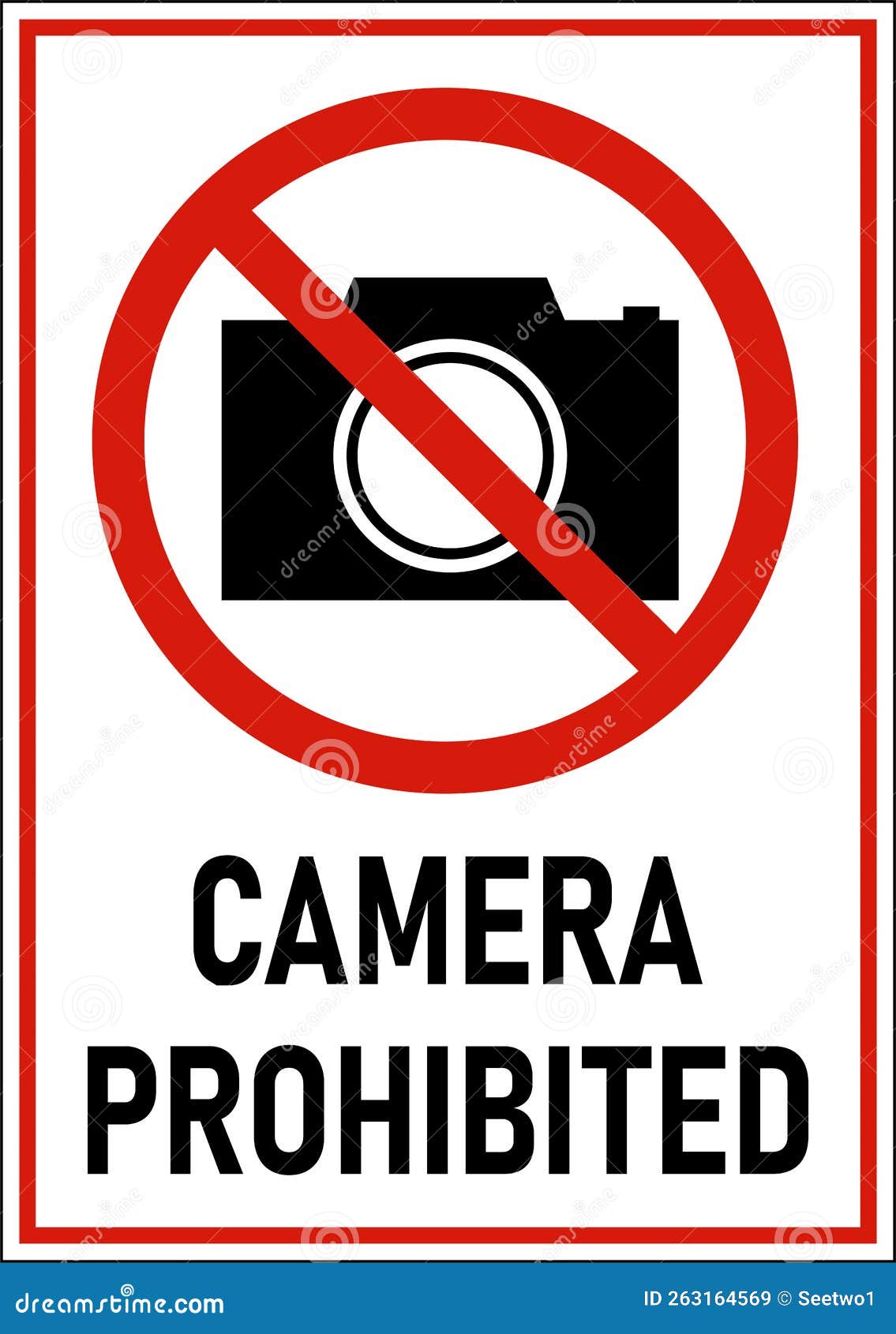 Camera Prohibited Sign on White Background Stock Vector - Illustration ...