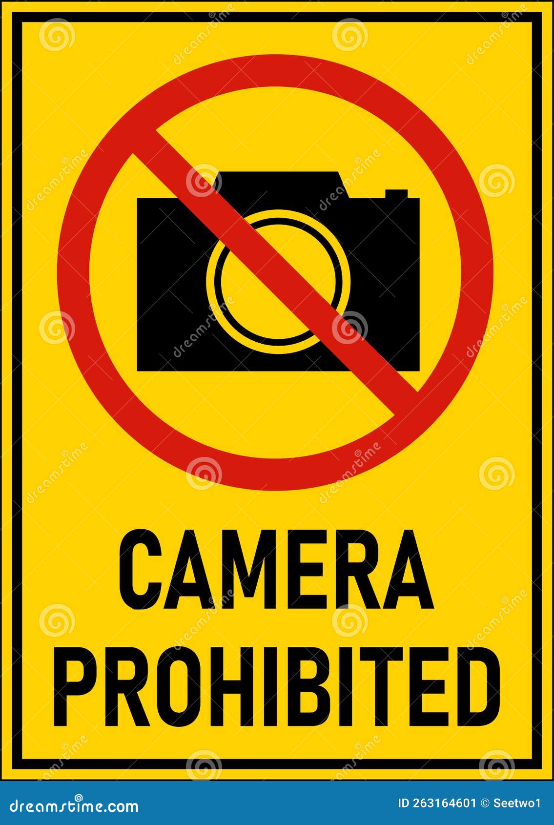 Camera Prohibited Sign on White Background Stock Vector - Illustration ...
