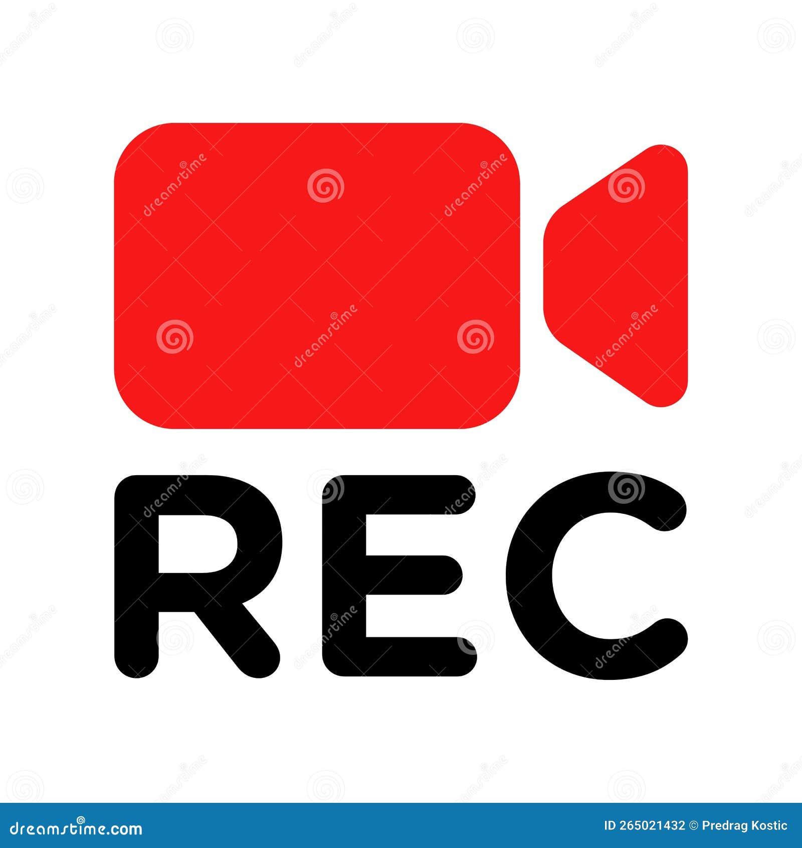 Camera rec icon stock illustration. Illustration of camera - 265021432
