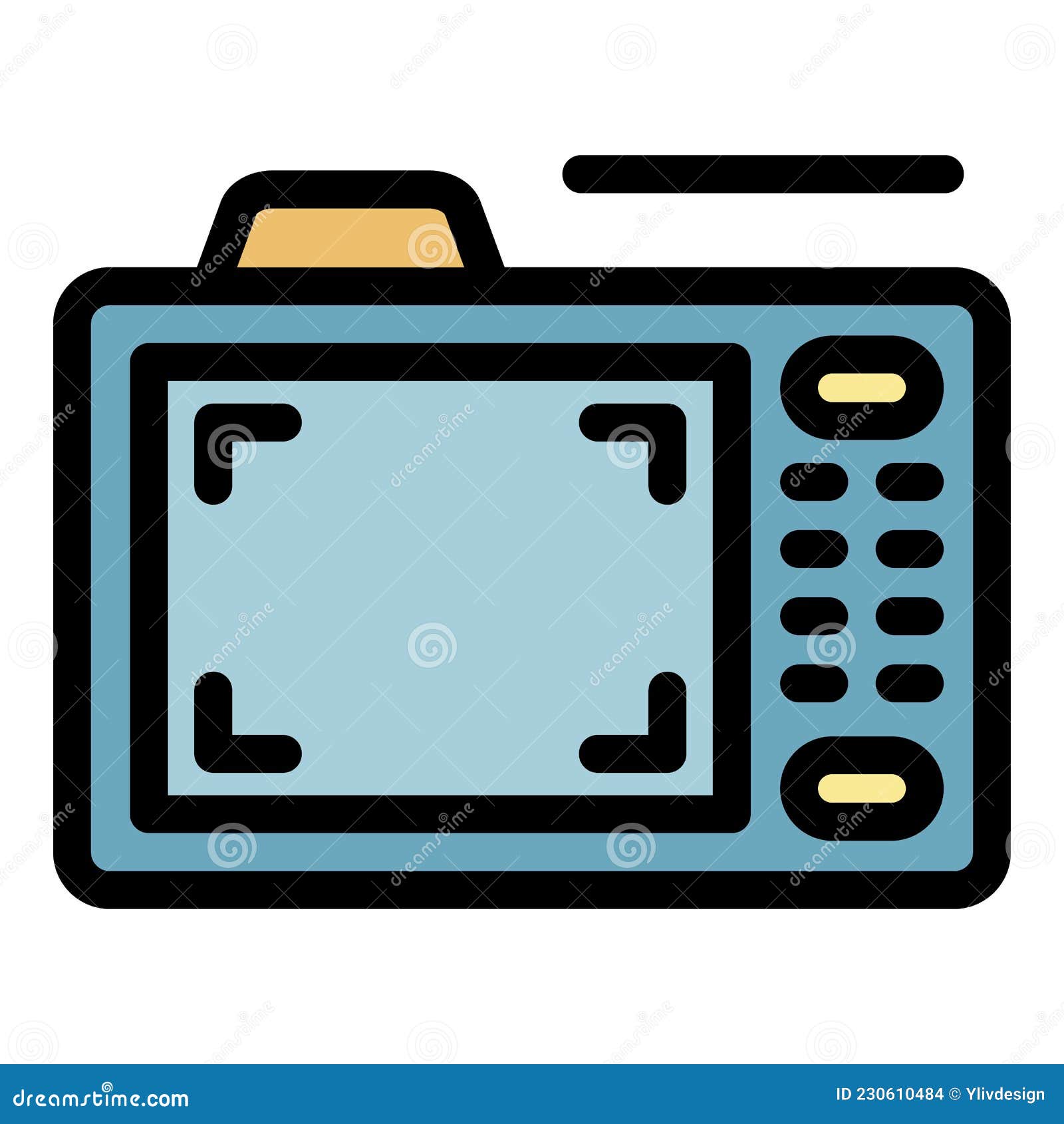 Camera Record Icon Color Outline Vector Stock Vector - Illustration of ...