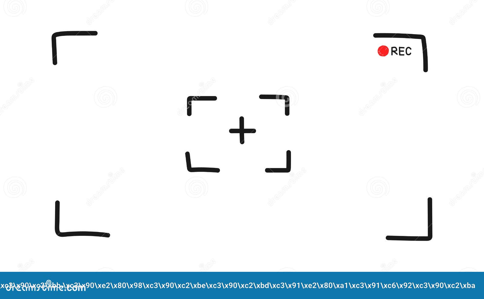 Camera Recording Interface Viewfinder with Digital Focus and Exposure ...