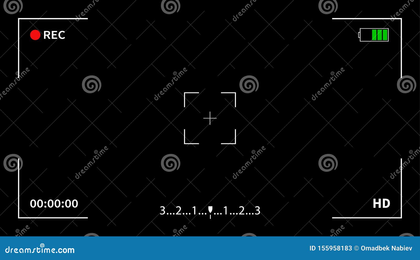 Camera recording screen. stock vector. Illustration of element - 155958183