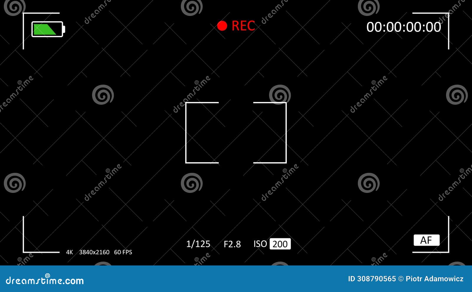 Camera Recording Screen Overlay Stock Illustration - Illustration of ...